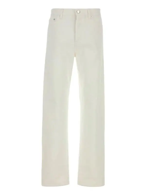 Gucci Loose Fit Cotton Pants White - Multicolor