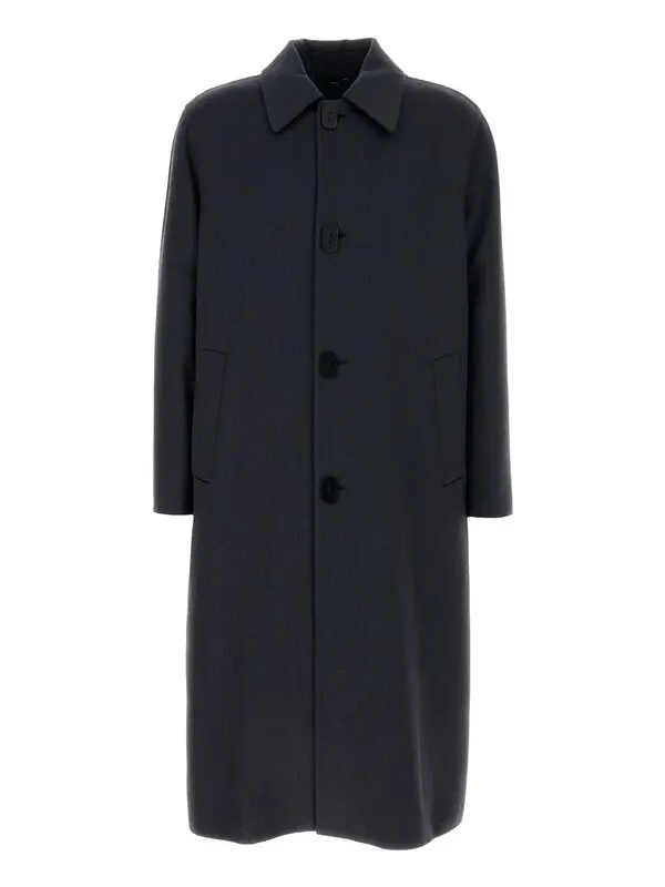 Fendi Ff Coat With Back Slits - Multicolor