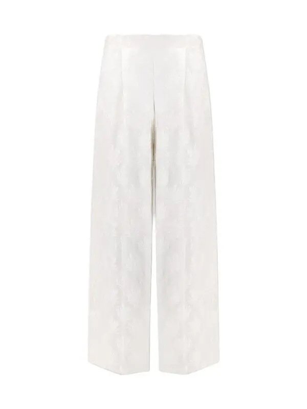 Fendi Jacquard Silk Trousers - Multicolor