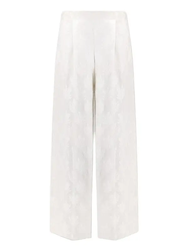 Fendi Jacquard Silk Trousers - Multicolor