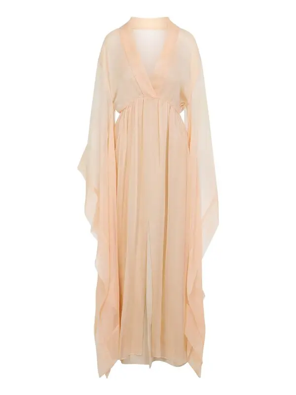 Alberta Ferretti Silk Chiffon Maxi Dress - Multicolor