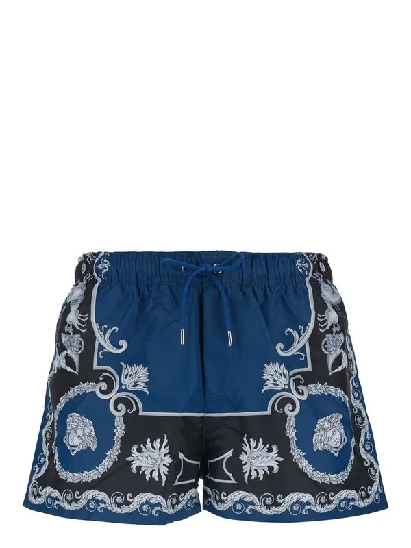 Versace Geometric Print Tech Fabric Swim Shorts - Multicolor