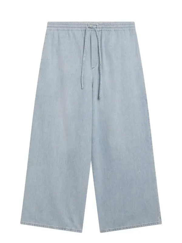 Loewe Washed Denim Drawstring Trousers - Blue