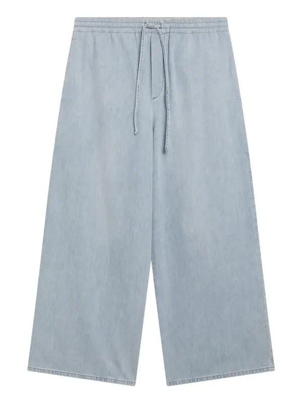 Loewe Washed Denim Drawstring Trousers - Blue