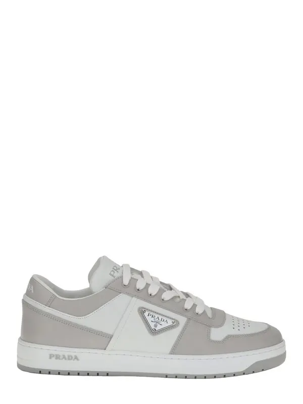 Prada Downtown Leather Lace-up Sneakers - Multicolor