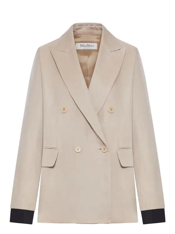 Max Mara Silk Double-breasted Jacket - Multicolor