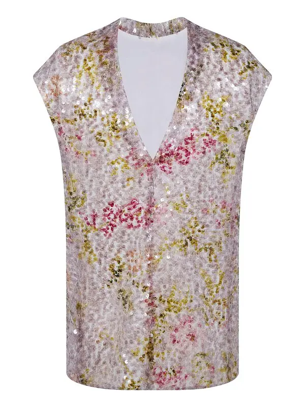 Alberta Ferretti Sequined Printed Shirt - Multicolor