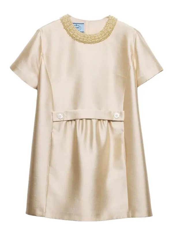 Prada Embroidered Sablé Dress - Multicolor