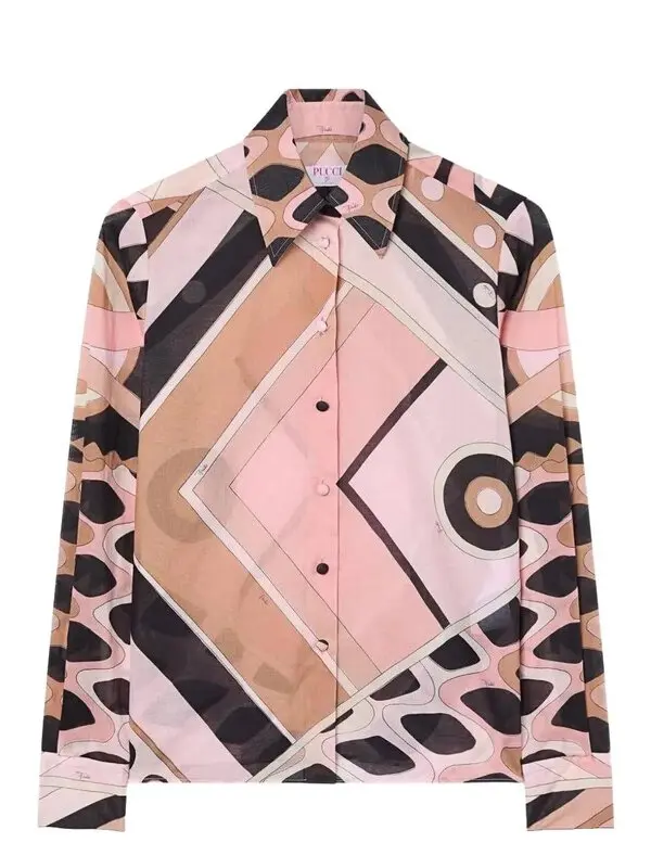Emilio Pucci Geometric Print Cotton Shirt - Multicolor