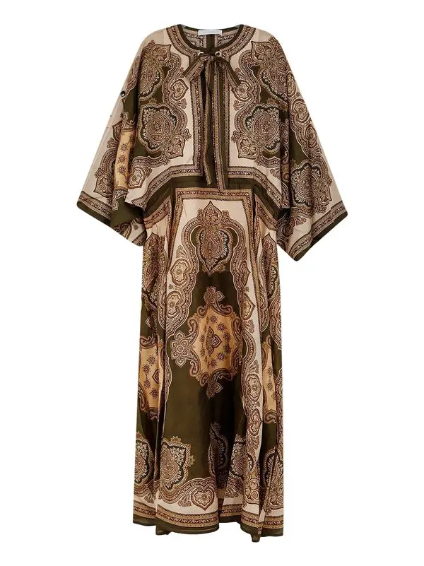 Zimmermann Mahon Silk Tunic Dress With Print - Multicolor