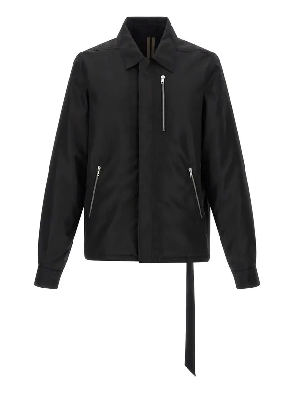 Rick Owens Concealed Zipfront Water-repellent Nylon Jacket - Black