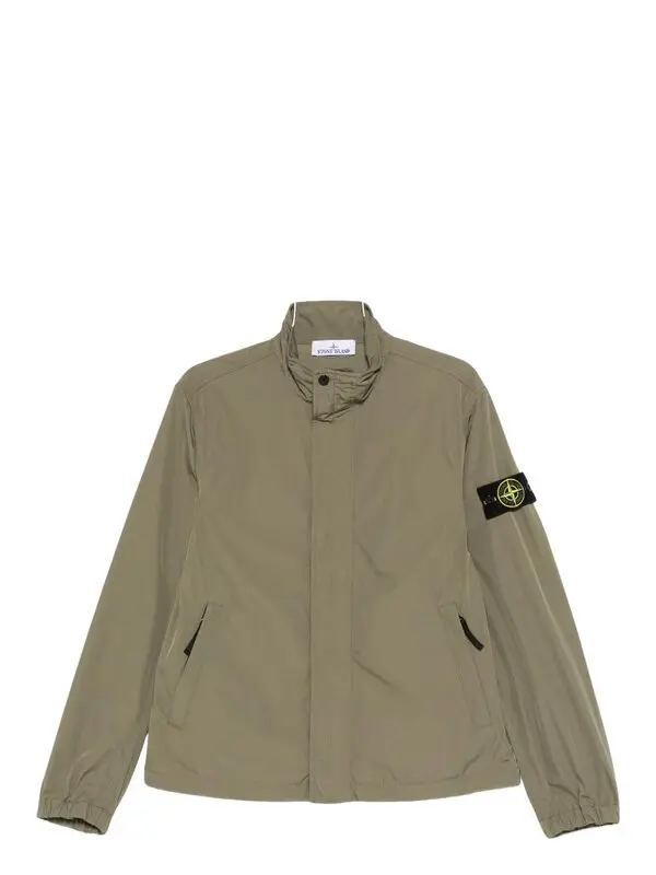 Stone Island Zip Fastening Blouson Jacket With Logo Patch - Multicolor