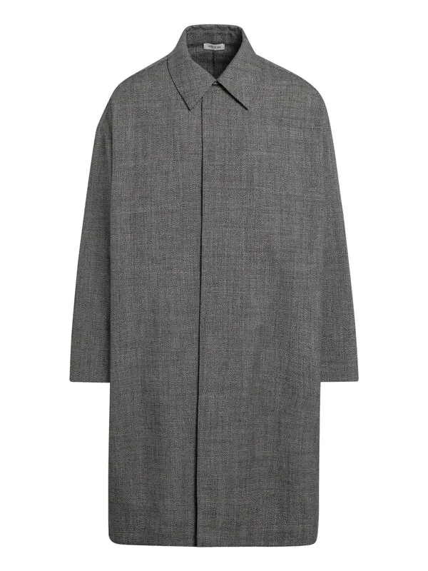 Fear Of God Relaxed Trench Coat In Mouline Wool - White
