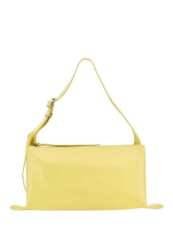 JIL SANDER Leather Shoulder Bag - Yellow