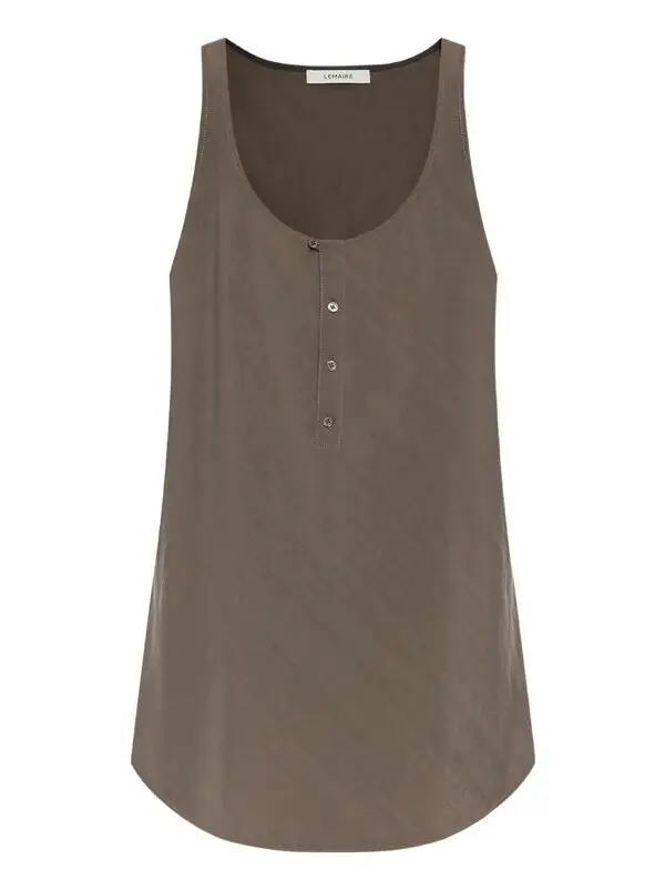 LEMAIRE Sleeveless Wide-neck Top - Green