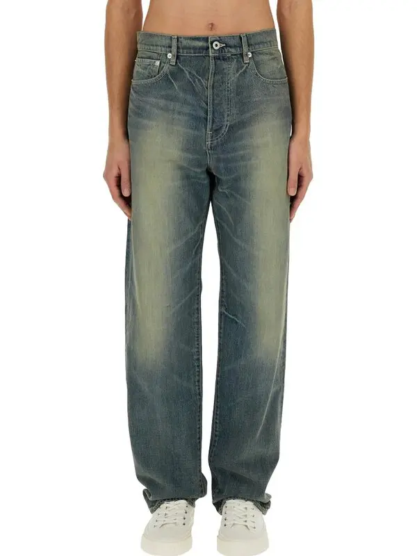 Kenzo Straight Fit Cotton Jeans - Blue