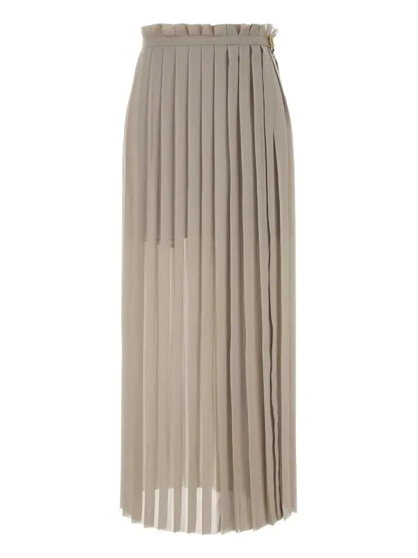 Ami Pleated Skirt - Brown