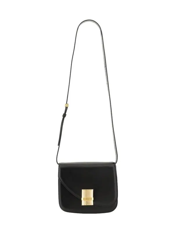 FERRAGAMO Leather Shoulder Bag - Black