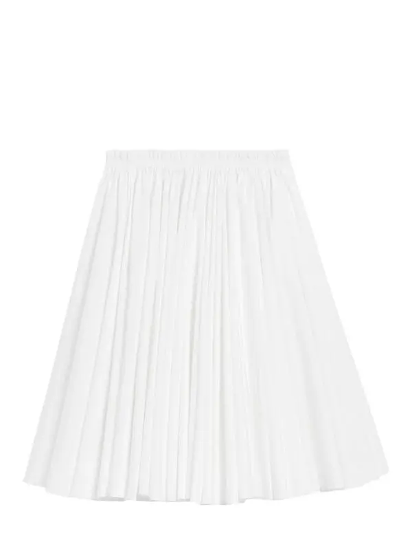 Ami Cotton A-line Skirt - White