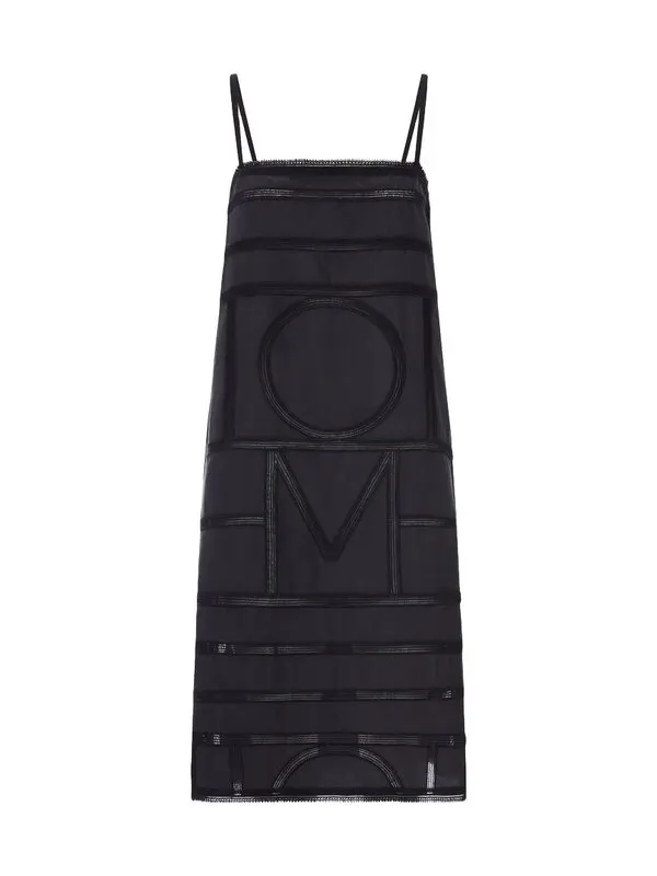 TOTEME Monogram Silk Dress - Black