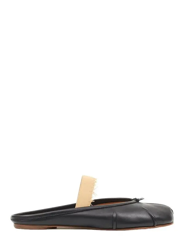 MAISON MARGIELA Leather Split-toe Ballet Flats - Black