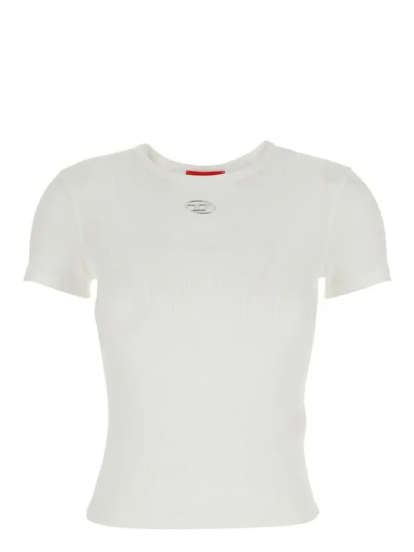 DIESEL® Cotton Dlogo T-shirt - White