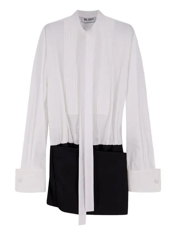 Attico White Mini Dress - Multicolor