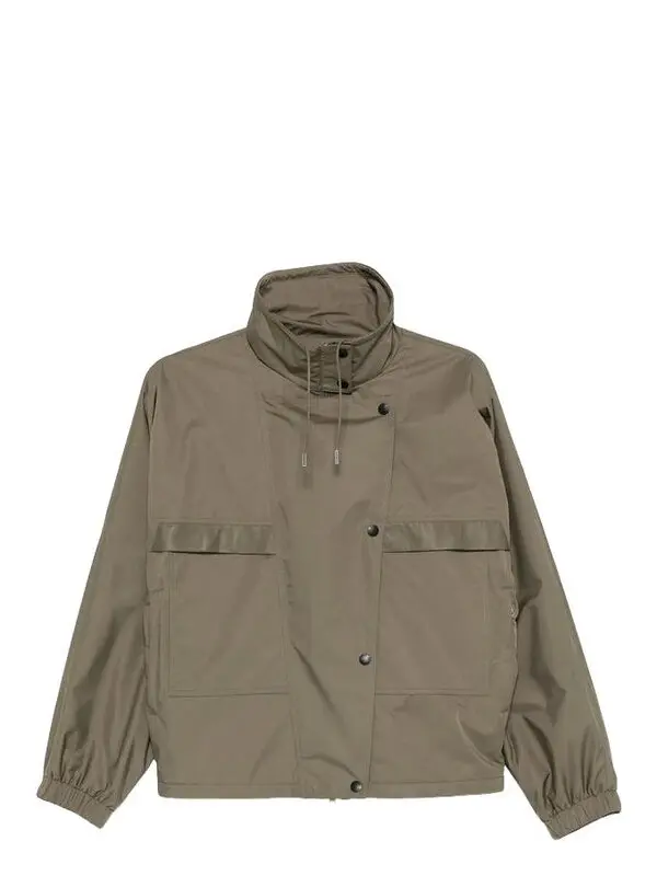 YVES SALOMON Zip-up Bomber Jacket With High Neck - Green