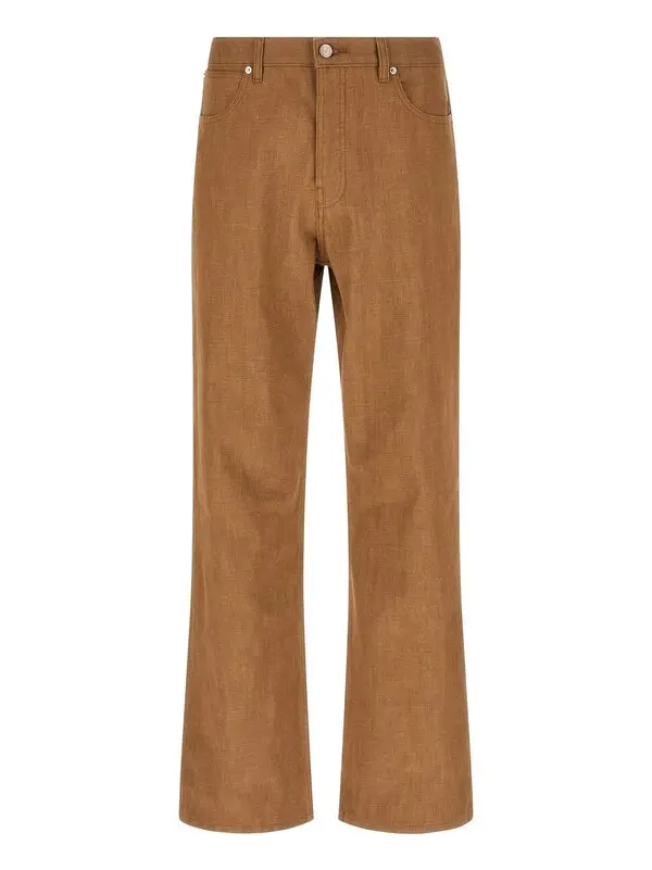 A.p.c. Arno Garment-dyed Cotton Twill Jeans - Brown