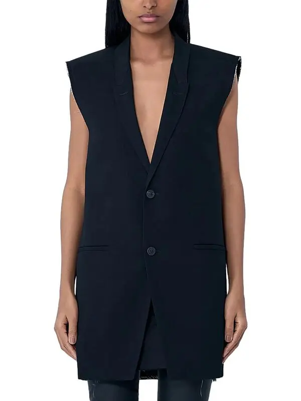 Rick Owens Sleeveless Tailored Vest - Black