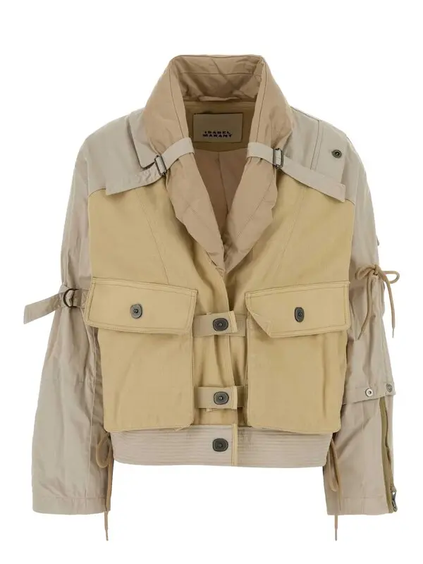 Isabel Marant Étoile Two-tone Gabardine And Stretch Poplin Julissa Jacket - Multicolor