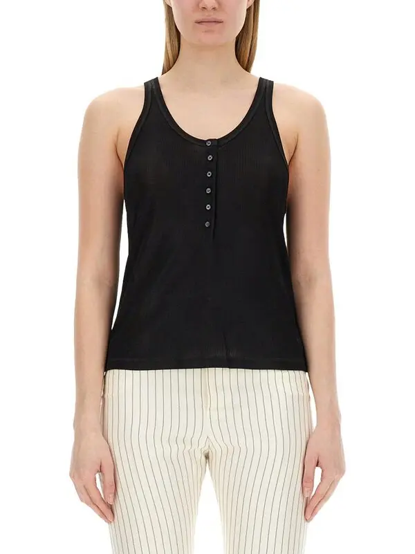 TOM FORD Ribbed Jersey Tank Top - Black