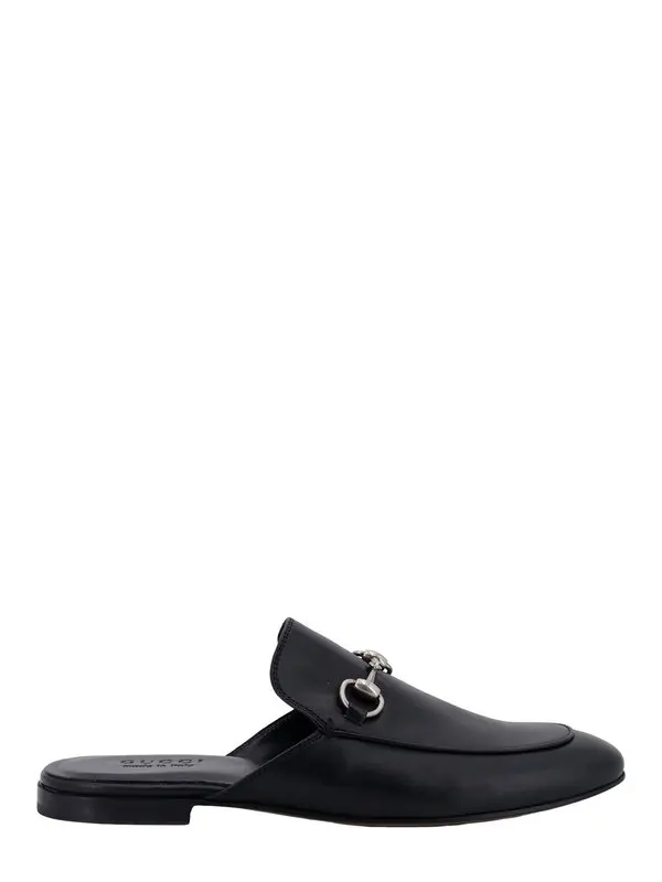 Gucci Leather Loafers With Metal Horsebit Detail - Black