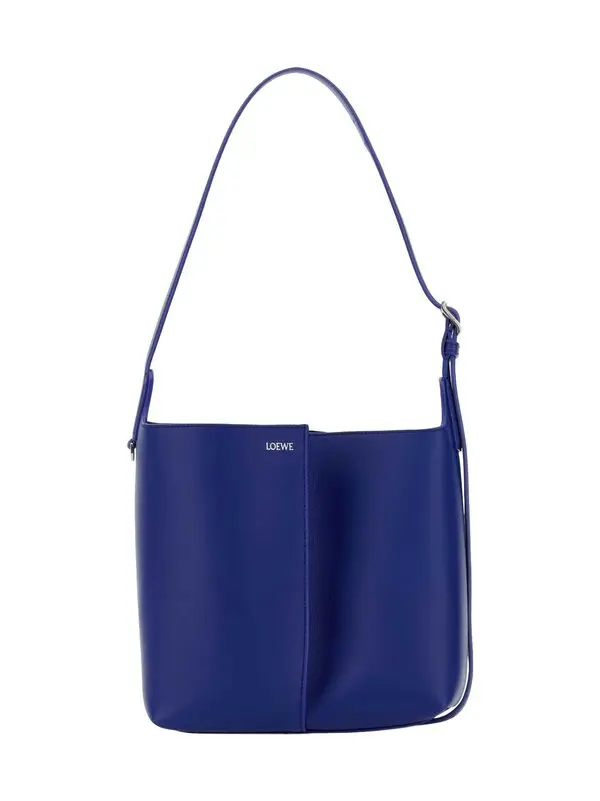Loewe Leather Medium Bilbao Bucket Bag - Blue