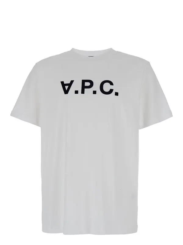 A.p.c. Cotton Oversized T-shirt With Logo Print - White
