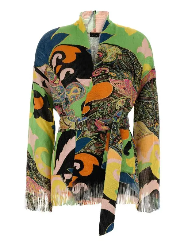 Etro Printed Viscose Cardigan - Multicolor