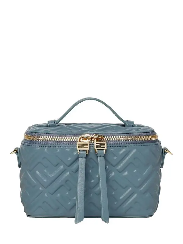 Fendi Vanity Leather Crossbody Bag With Ff Motif - Multicolor