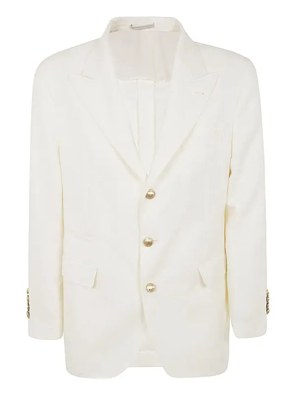 Brunello Cucinelli Single Breasted Jacket - White