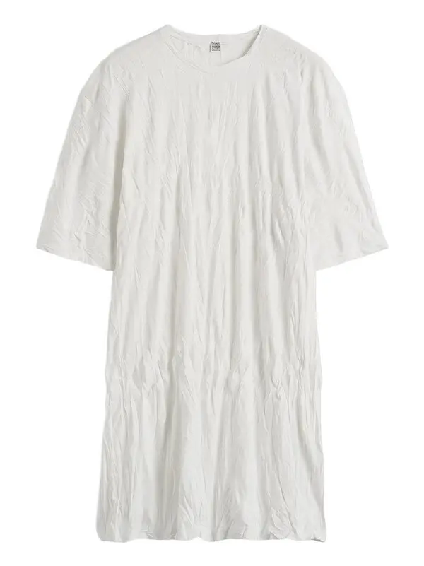 TOTEME Relaxed Fit Short Cotton Blend Dress - Multicolor