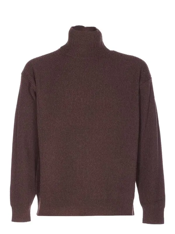 Auralee Super Fine Wool Turtleneck Sweater - Brown