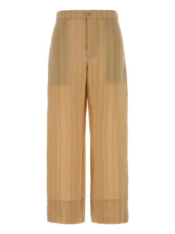 Saint Laurent Embroidered Silk Pants - Multicolor