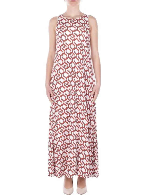 Max Mara Sleeveless Printed Maxi Dress - Multicolor