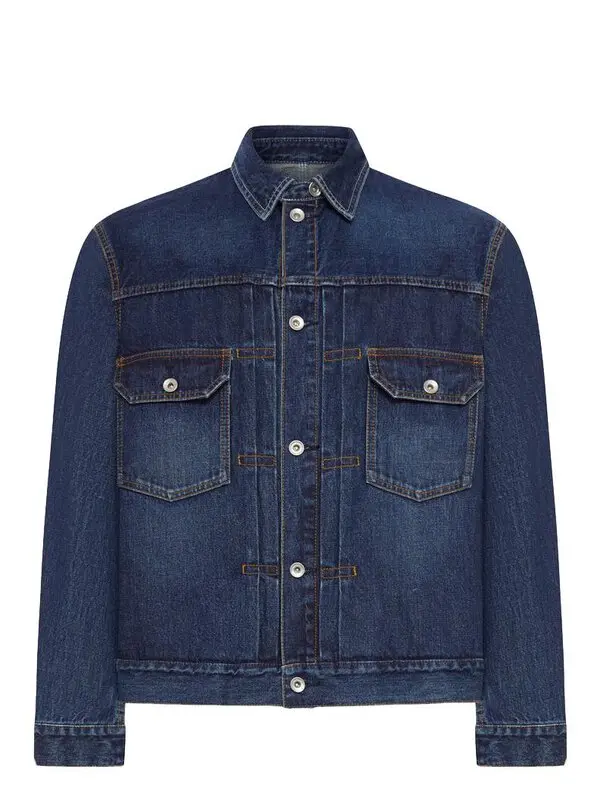 Sacai Cotton Denim Jacket - Blue