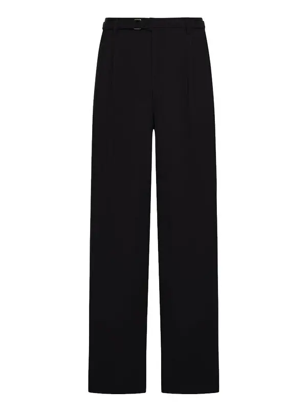 Giorgio Armani Cupro Natté Single Pleated Trousers - Multicolor