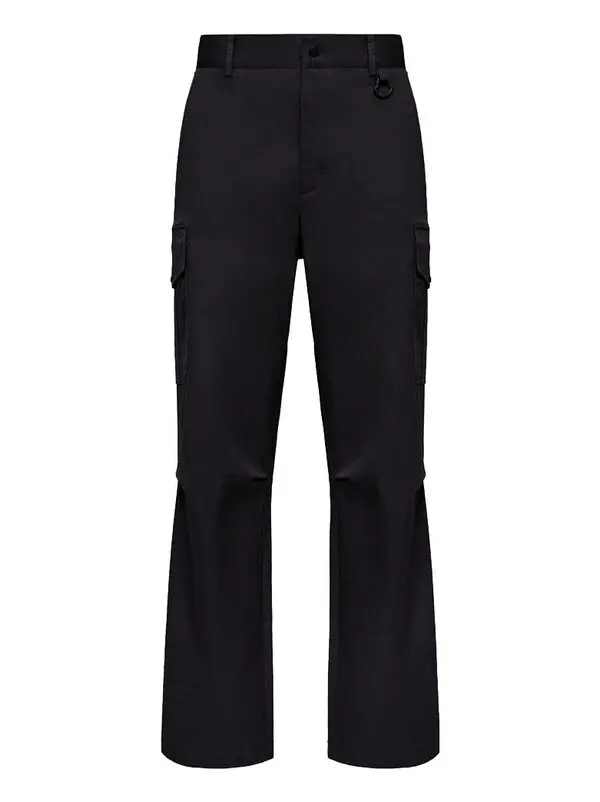 Moncler Cotton Blend Gabardine Cargo Pants - Black