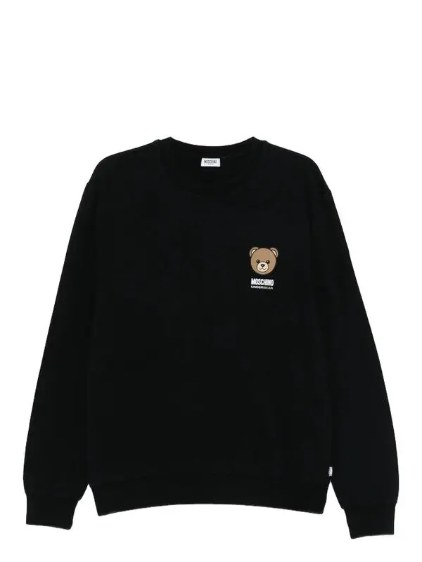 Moschino Cotton Blend Graphic Print Sweatshirt - Black
