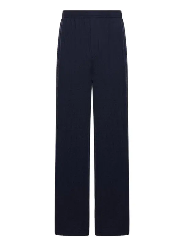 Giorgio Armani Lyocell And Froissé Silk Pants - Brown