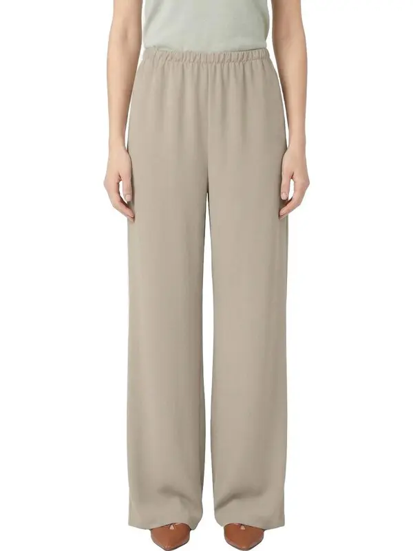 Max Mara Cotton Pants With Pleats - Cream