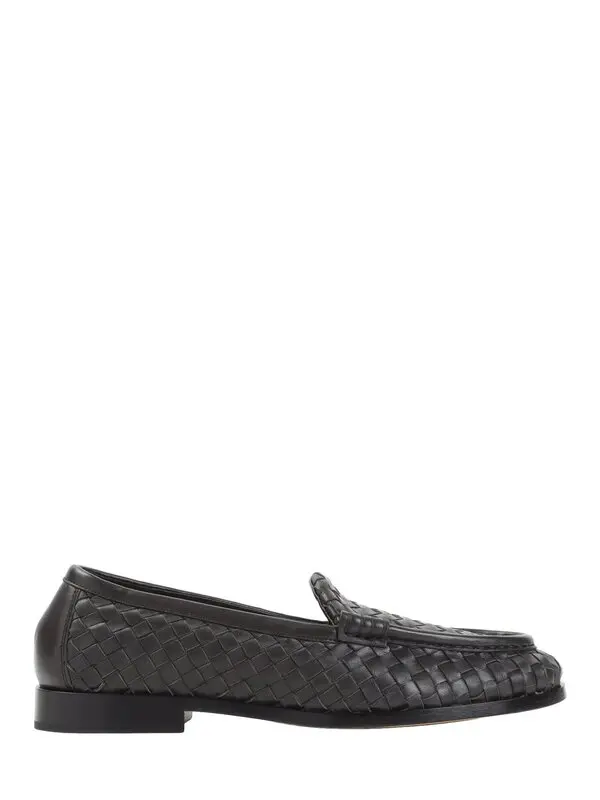 Bottega Veneta Silenzio Supple Intrecciato Loafer - Brown