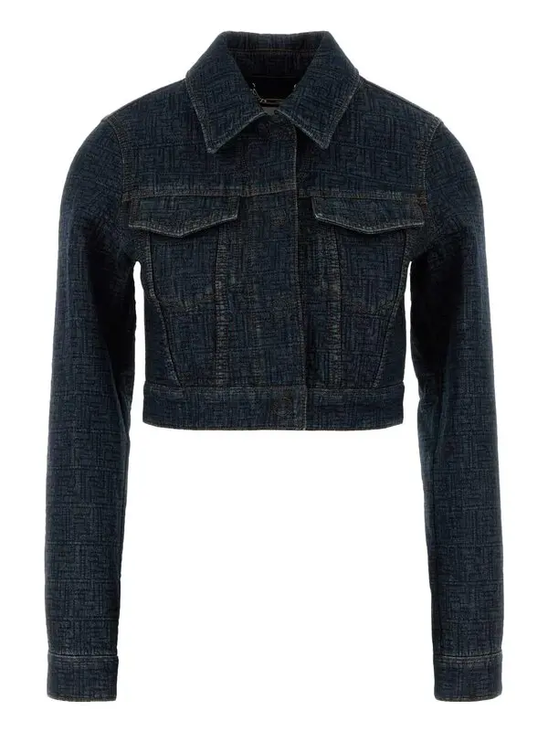 Fendi Denim Padded Jacket - Blue
